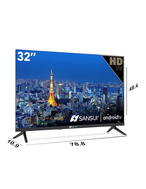 Pantalla Sansui LED smart TV de 32 pulgadas HD SMX32V1HA con Android TV ...