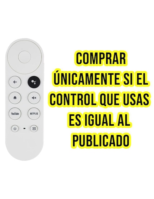 Control remoto para Smart TV Control Expert CE-GLH1 Google Chromecast ...
