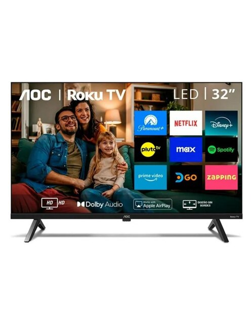 Pantalla Smart TV Aoc Plasma de 32 pulgadas Full HD 32S5045 con Roku TV 2