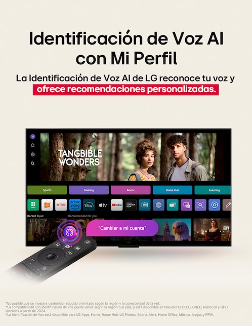 Pantalla Smart TV LG QNED de 86 pulgadas 4K/UHD 86QNED83ASG con AI webOS 6