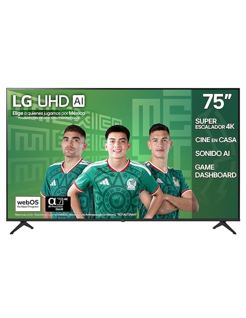 Pantalla Smart TV LG UHD de 75 pulgadas 4K/UHD 75UA7500PSA con AI webOS 1