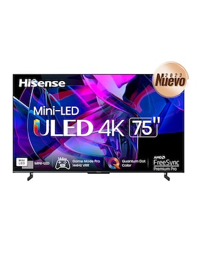 Pantalla Smart TV Hisense ULED de 75 pulgadas 4 K 75u7k con Android TV