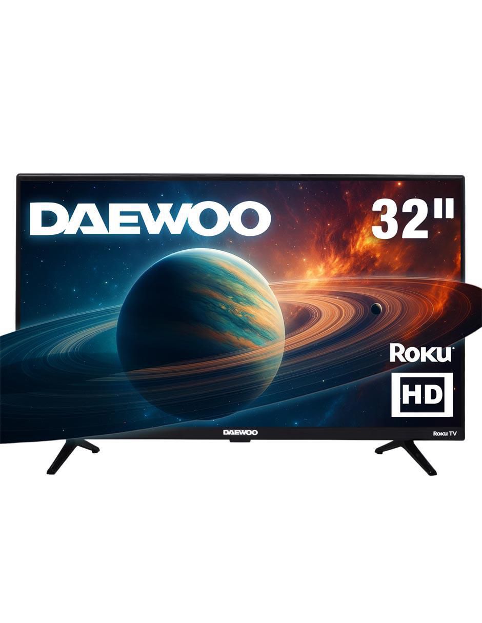 Pantalla smart TV Daewoo LED de 32 pulgadas HD AW32R con Roku TV
